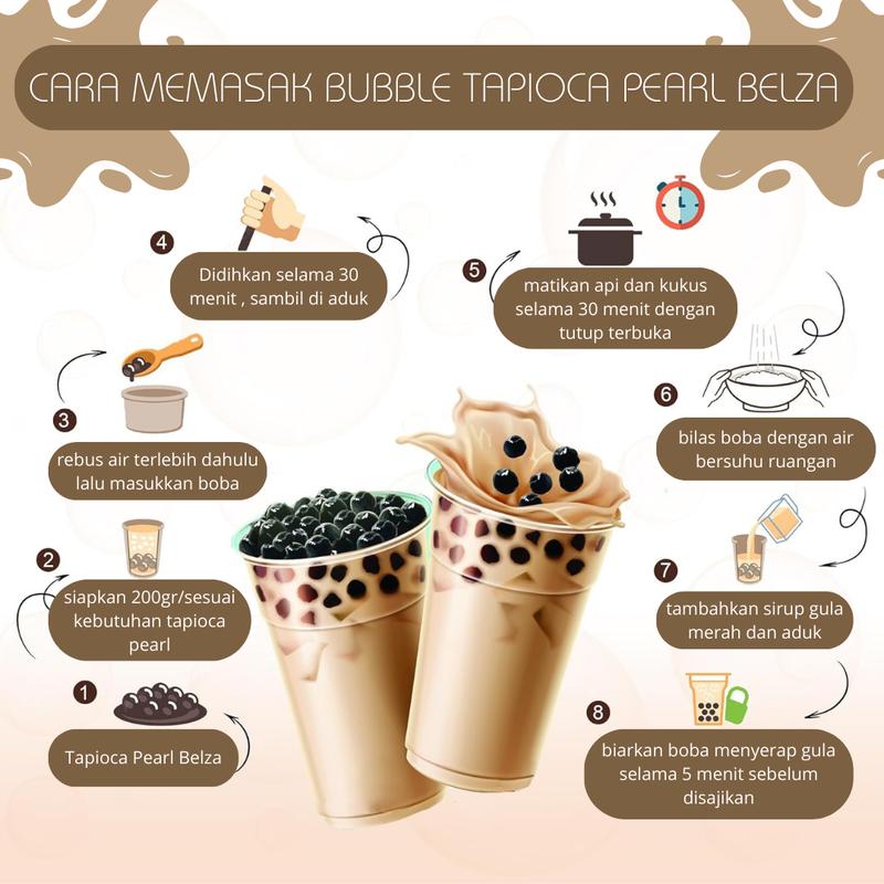 Tapioca pearls - Topping Minuman Tapioka Bubble 1kg - Bandar powder ...