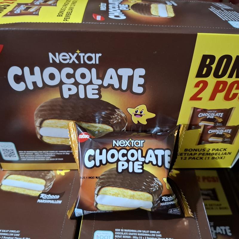 NEXTAR CHOCOLATE PIE 1 BOX ISI 12 +2 BUNGKUS - Shop | Tokopedia