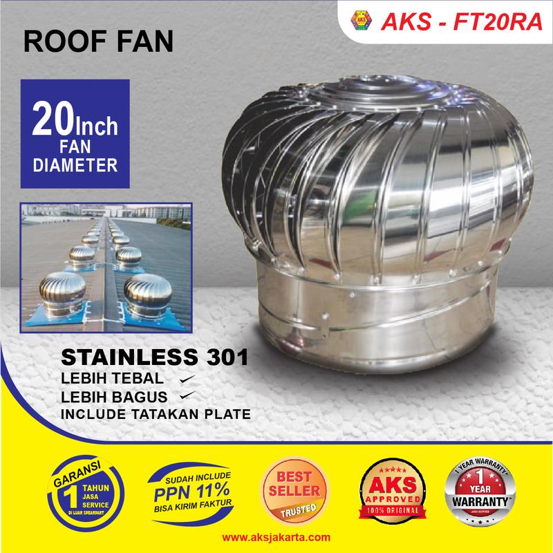 Turbin Ventilator Roof Fan Size 20 - 40 Inch Ventilator Atap - Shop ...