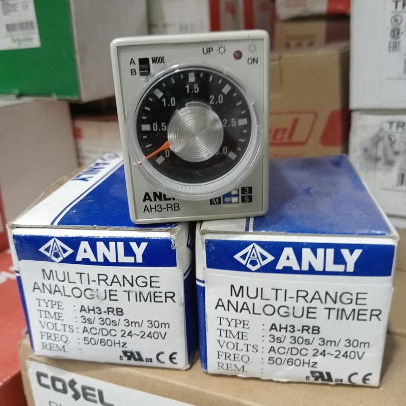 TIMER ANALOG ANLY AH3-RB AC/DC 24~240V 3S/30S/3M/30M ORIGINAL - Shop ...
