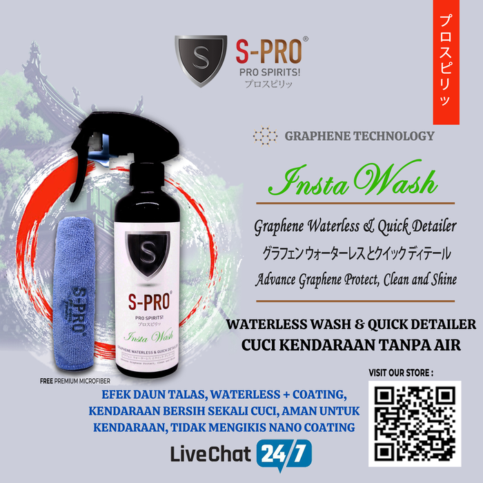 Promo GRAPHENE WATERLESS WASH AND QUICK DETAILER HYDROPHOBIC CUCI TANPA ...