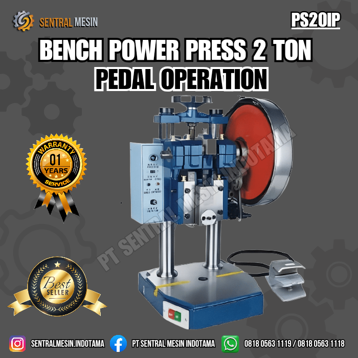 Jual Mesin Pon 2 Ton Pedal Operation Bench Power Press Stamping Machine ...