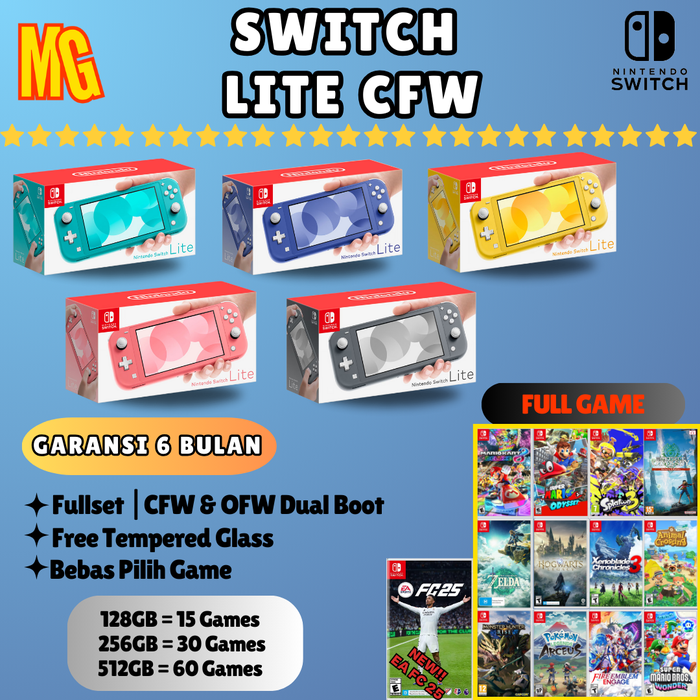 Jual [NEW] Nintendo Switch Lite CFW 512GB Full Game - OFW - Yellow ...