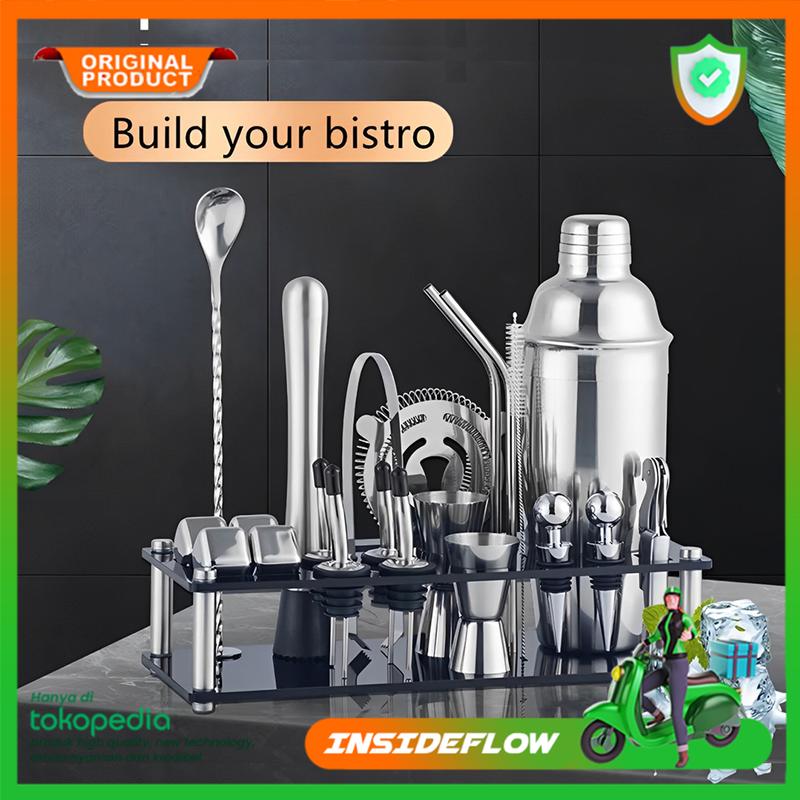 Set Bartender Drink Bar Cocktail Shaker Stainless Steel 23pcs - Shop ...