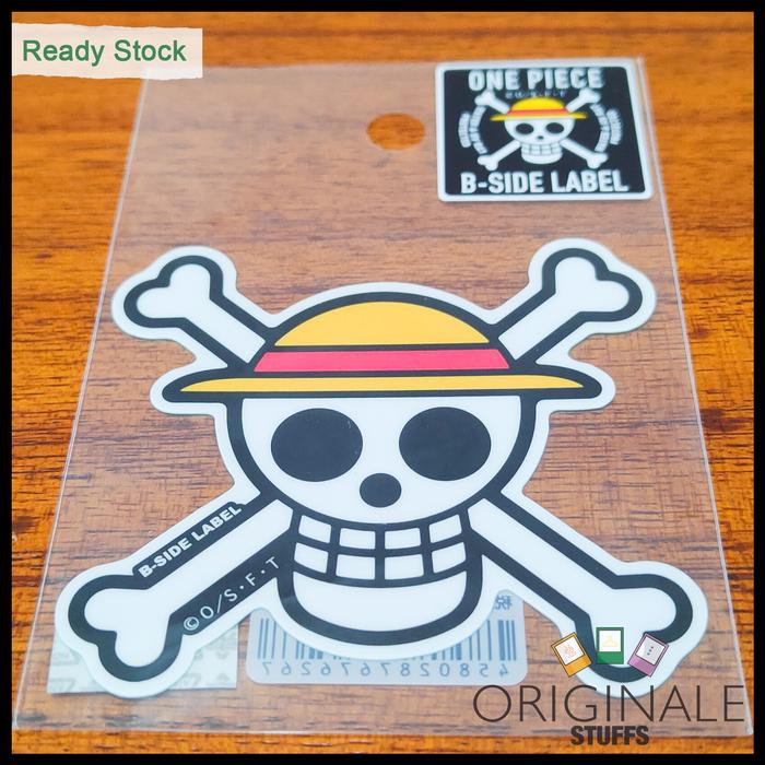Jual B-Side Label One Piece Sticker Jolly Roger / Logo Straw Hat ...