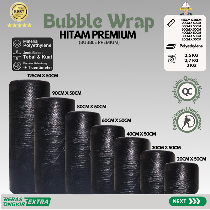 Promo BUBBLE WRAP 1 ROLL 125 X 50 M / PLASTIK BUBBLE WRAPING ...