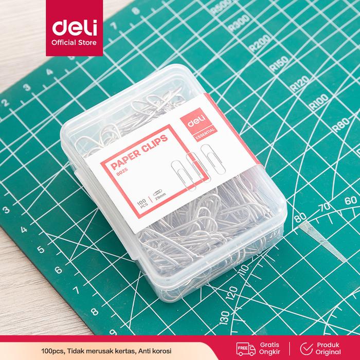 Jual Deli E0025 Office Consumable/Paper Klip-Paper Clips 29mm - Kab ...