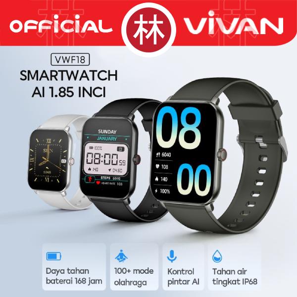 Promo Vivan VWF18 AI Smartwatch 1.85" Display Smart Notification ...