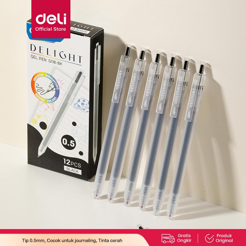 Deli Gel Pen / Pulpen Gel 0.5 mm Berbagai Macam Warna EG118 - Shop ...