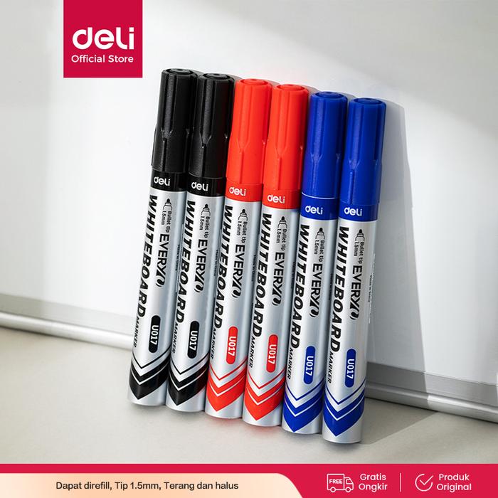 Jual Deli Spidol Papan Tulis / Dry Erase Marker 1.5mm Bisa di Refill ...