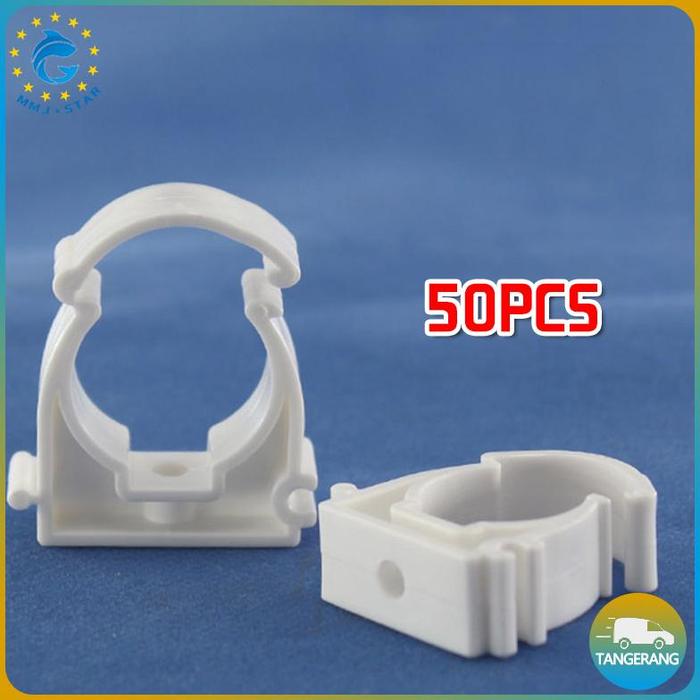 Jual 50PCS Klem Pipa Listrik Dengan Gesper 25mm/Penjepit Pipa PVC Tipe ...