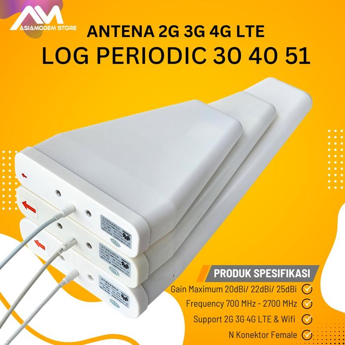 Promo Antena Log Periodik LPDA 51cm 41cm 30cm Tingkatkan Sinyal 3G 4G ...