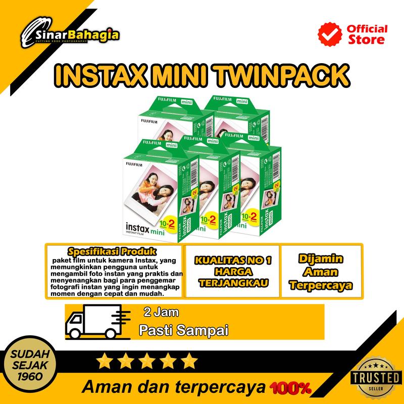 FUJIFILM instax mini paper plain twinpack refil 2x10 sheets (exp - Shop ...