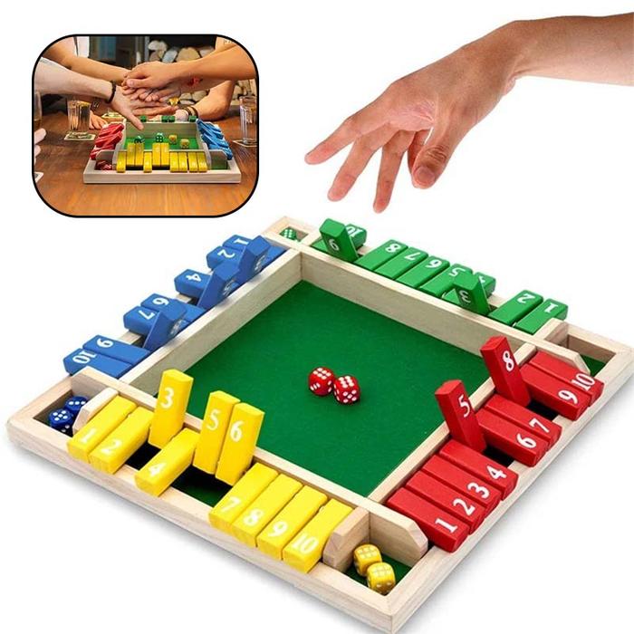 Jual Game Shut The Box Mainan Dadu Game Shut The Box The Box Angka 1-10 ...