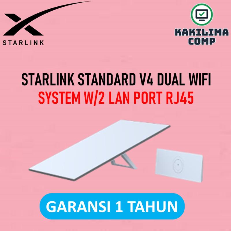 STARLINK STANDARD V4 DUAL WIFI SYSTEM W/ 2 LAN PORT RJ45 - Shop | Tokopedia