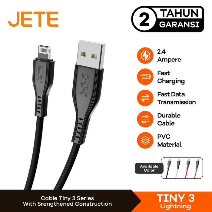 Promo Kabel Data Kabel USB Lightning Fast Charging JETE Tiny 3 ...