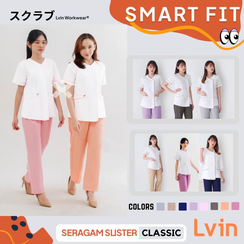 Baju Seragam Suster Lvin New Classic Putih / Seragam Suster - Shop ...