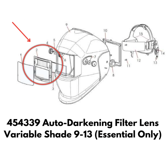 Jual WeldSkill Auto Darkening Filter Lens shade 9-13 for Essential ...