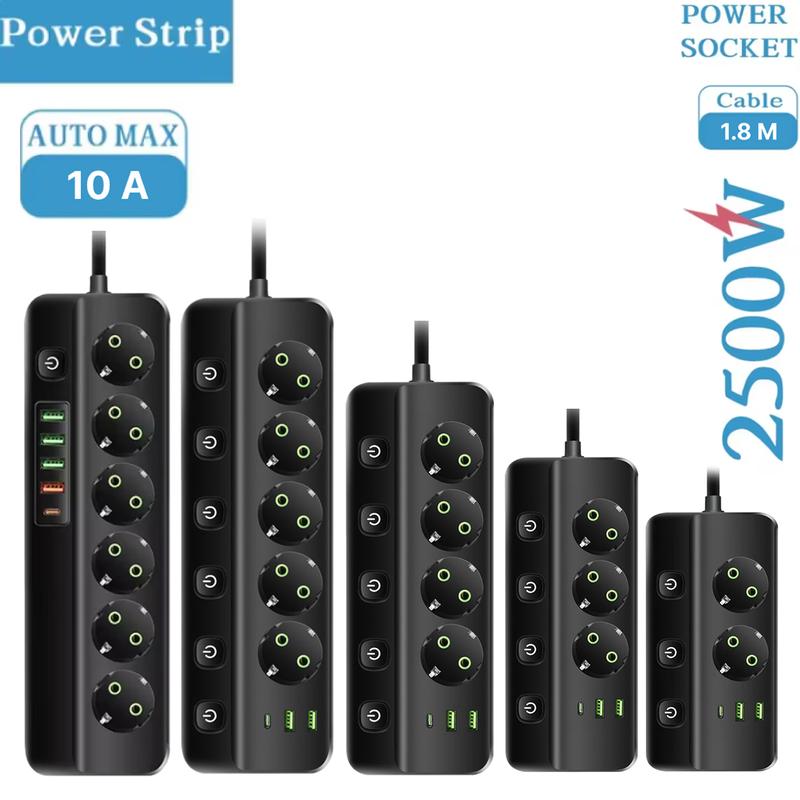 Stop Kontak Switch USB Type C 2 3 4 5 6 Lubang EU Plug Colokan - Shop ...