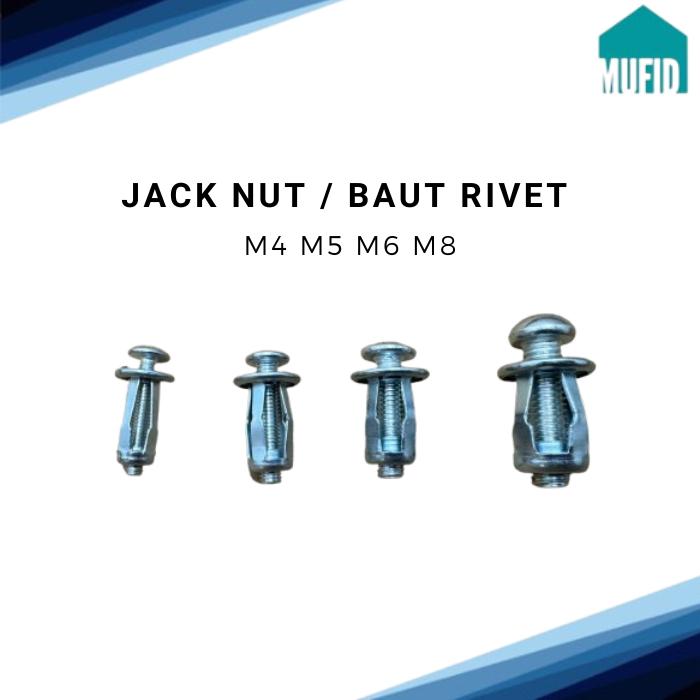 Rivet Nut Jack Nut Sekrup Plat Rivet Metal Fiser Mur Baut M4 - Shop ...
