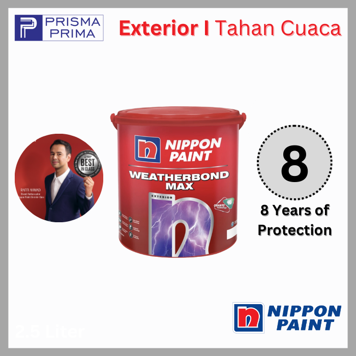 Jual Cat Tembok Exterior Weatherbond Max Nippon Paint Luar Vinilex ...