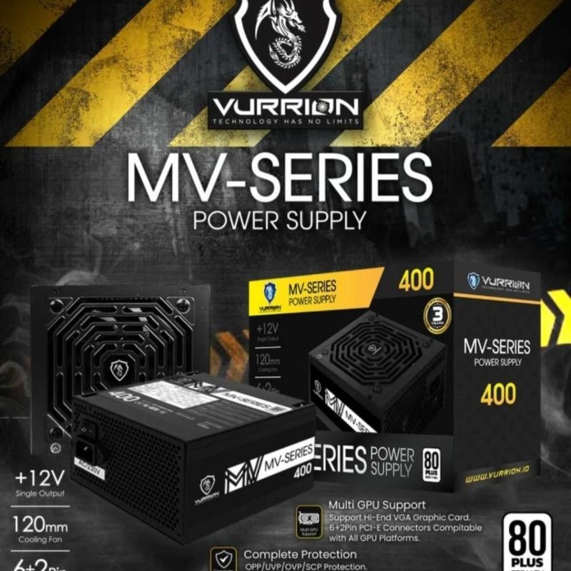 PSU POWER SUPLAY VURRION 400W MV400 400 WATT 80+ || GPX - Shop | Tokopedia