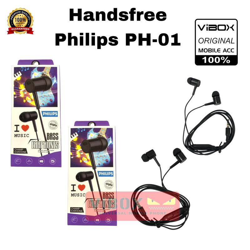 Headset Philips PH-01 Bass Earphone Hansfree Philips PH01 Bass - Shop ...