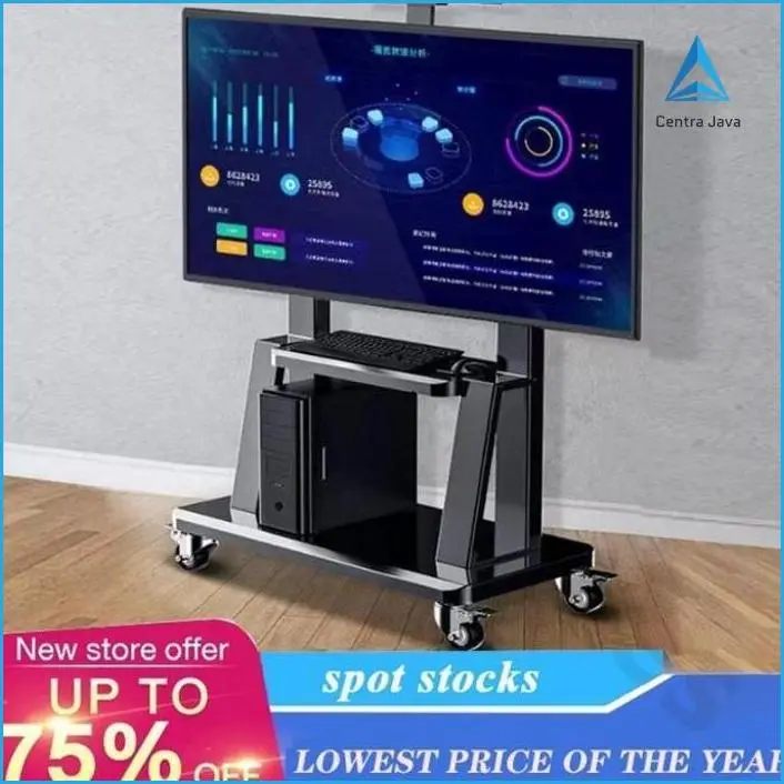 CJ- Bracket TV Standing 32"-65" Up to 85 inch Home Breket roda LED ...