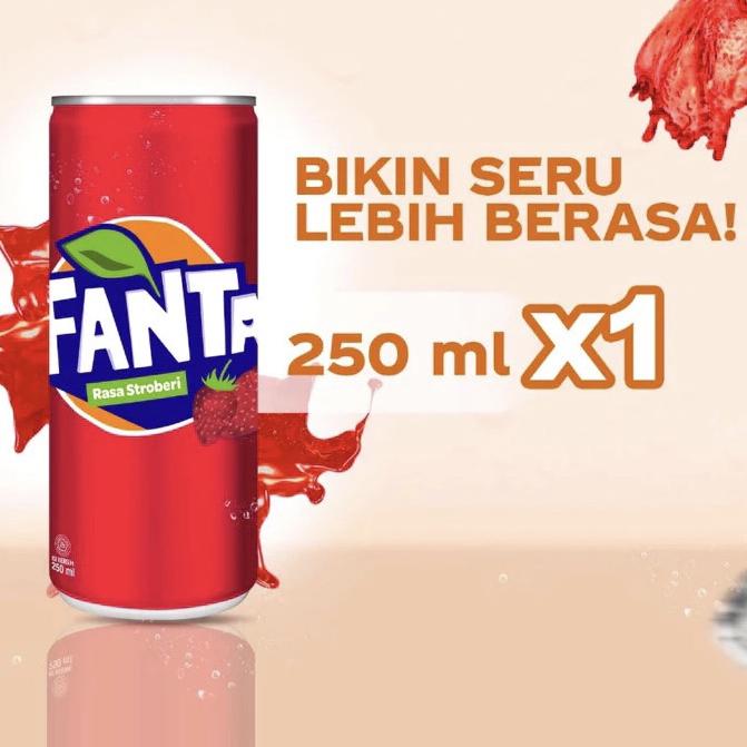 Fanta Rasa Stawberry Minuman Soda - Kaleng 250ml Exp Date 20 - Shop ...