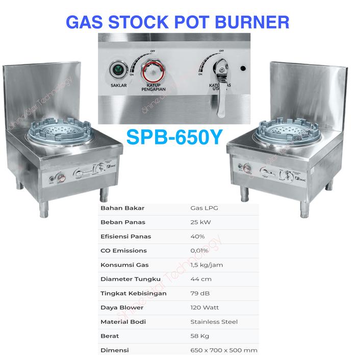 Jual Fomac Gas Stock Pot Burner SPB-650Y Kompor Gas LPG 25 kW Efisiensi ...