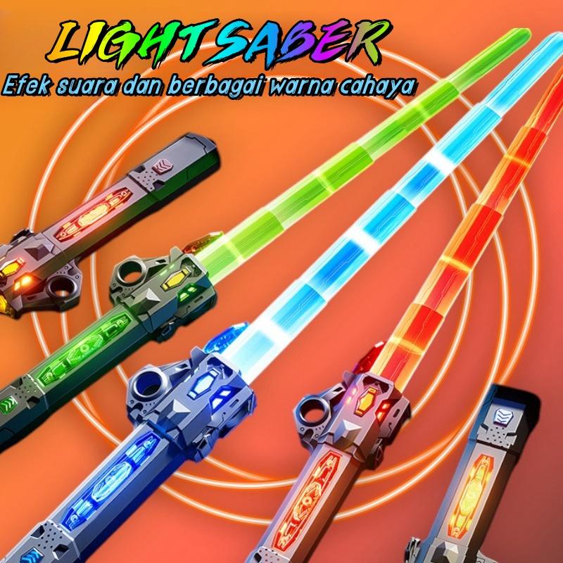 Star Wars Lightsaber Laser Dual Sword Mainan Efek Suara Flash Pedang ...