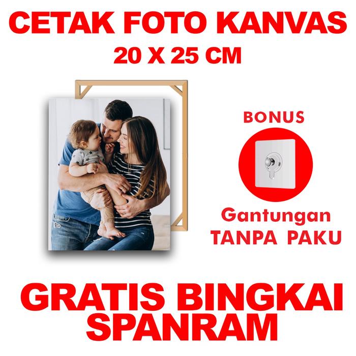 Promo Cetak Foto Kanvas/Canvas Photo Print 20x25 Cm (Gratis Spanram ...