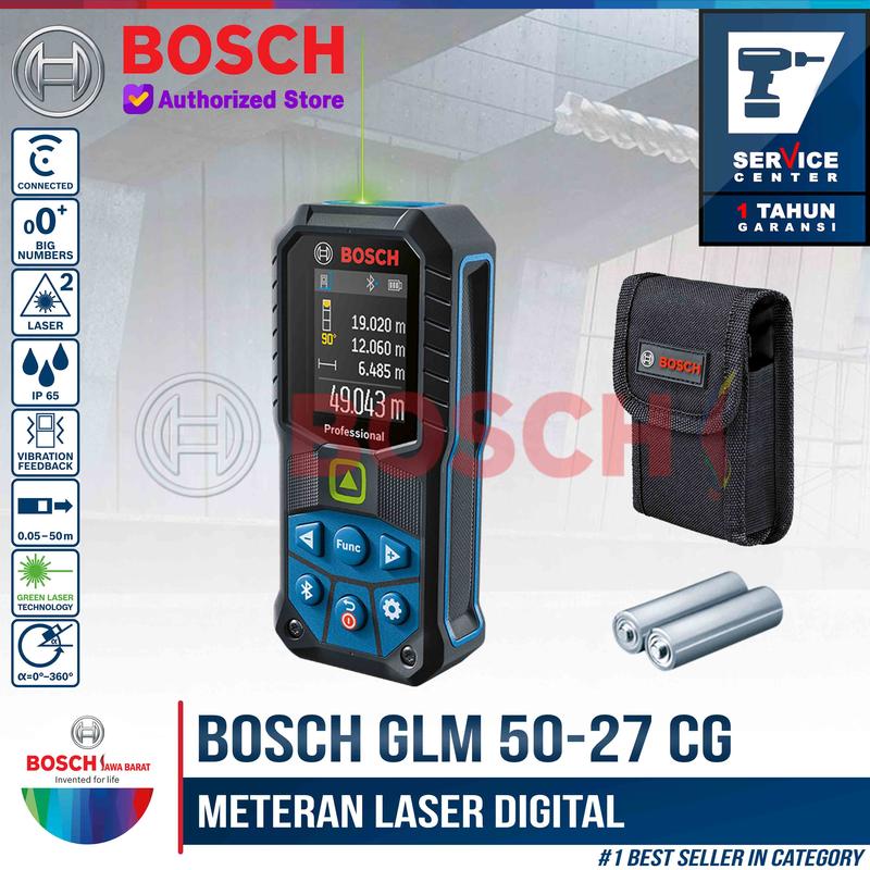 Bosch Meteran Laser Digital Rangefinder GLM 50-27 CG G 50 M Alat Ukur ...