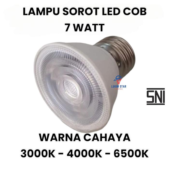 Jual Lampu Sorot LED Spotlight 7W COB E27 Spot Sorot 7 w Watt Fitting ...