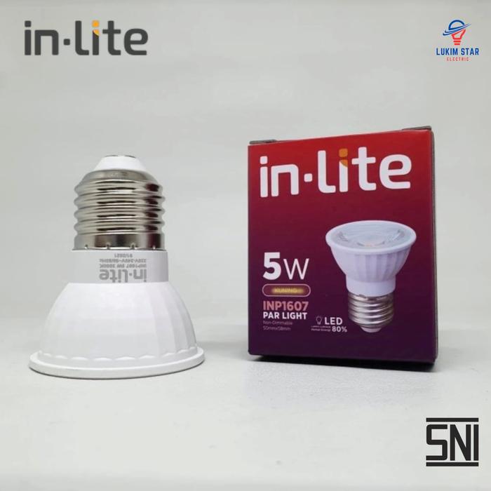 Jual INLITE Lampu Sorot Spotlight LED 5w W Watt COB INP1607 Fitting E27 ...