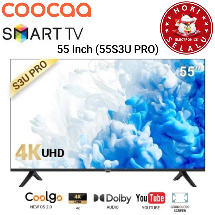 Jual Coocaa Smart LED TV 55 Inch 55S3U PRO 4K UHD Dolby Audio Coolita ...