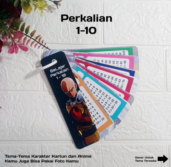 Flash Card Perkalian 1-10, Buku Saku Perkalian, Belajar Perkalian ...