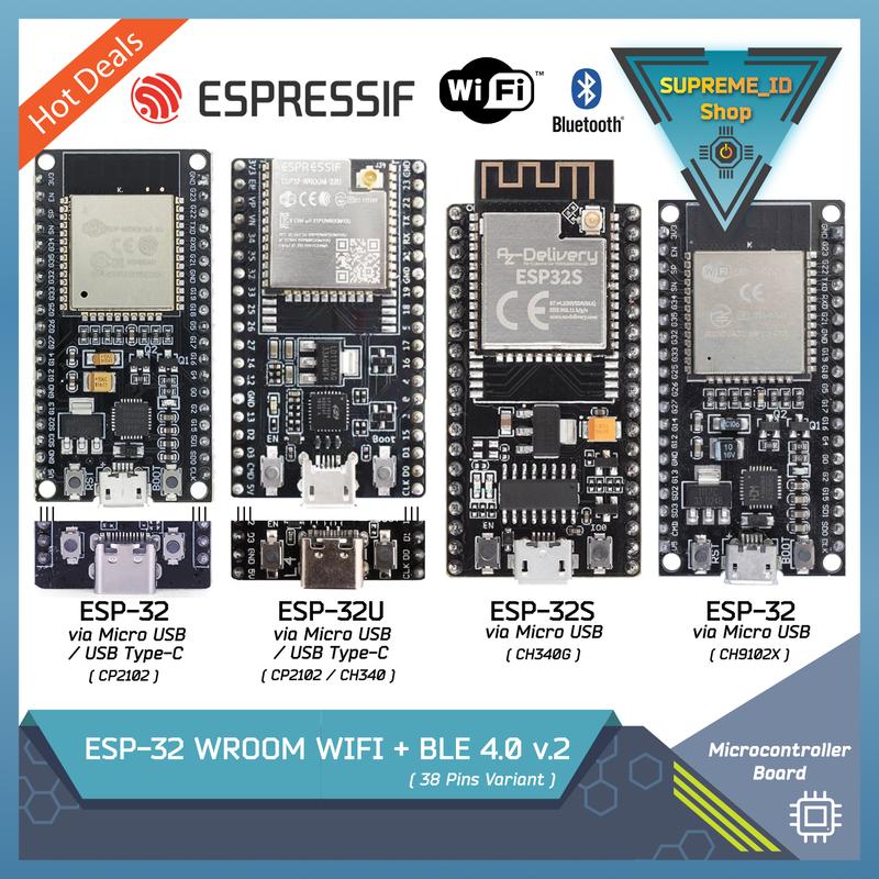ESP32 ESP-32 WROOM WIFI + BLE IoT Development Board (38Pin) | CP2102 ...