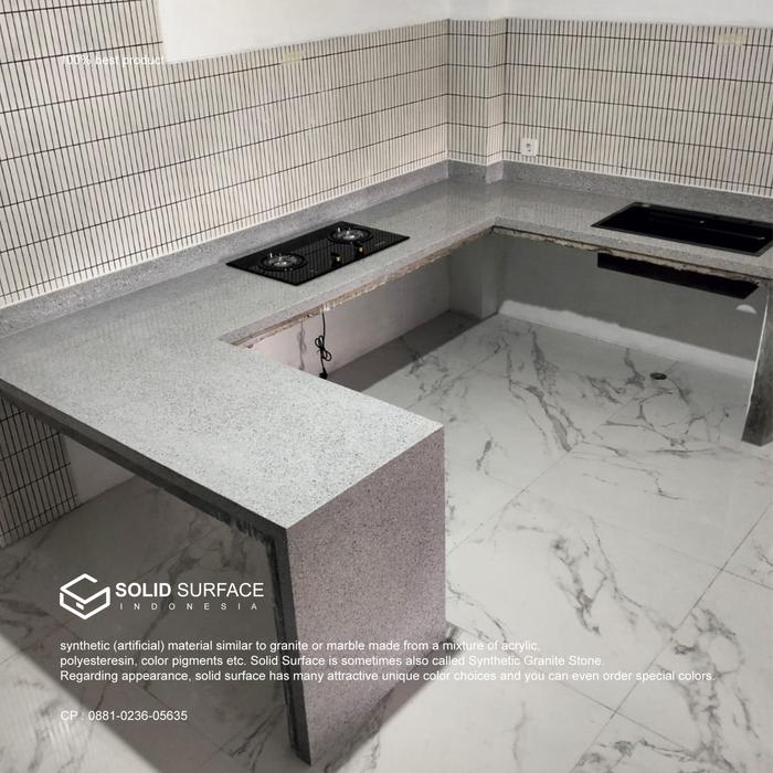 Jual Top table solid surface motif custom - Kab. Tangerang - Solid ...