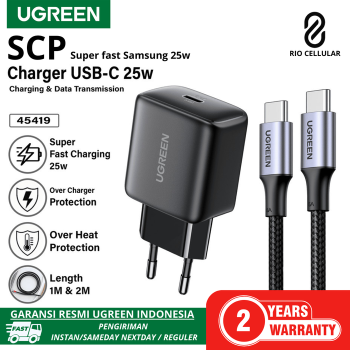 Jual UGREEN Charger Samsung Type C Super Fast Charging PD 25w Samsung ...