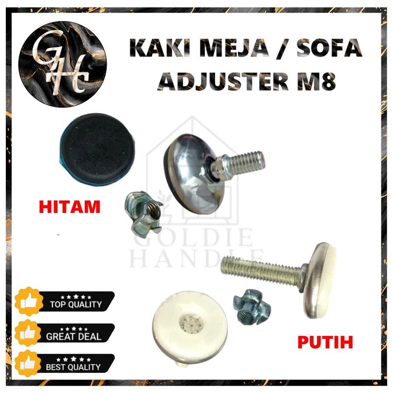 Stabil Adjuster Kaki Adjuster Meja Kursi Nylon Putih Hitam Adjuster ...