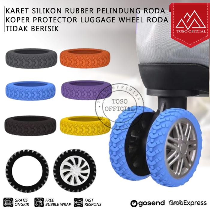 Jual Karet Silikon Rubber Pelindung Roda Koper Protector Luggage Wheel ...