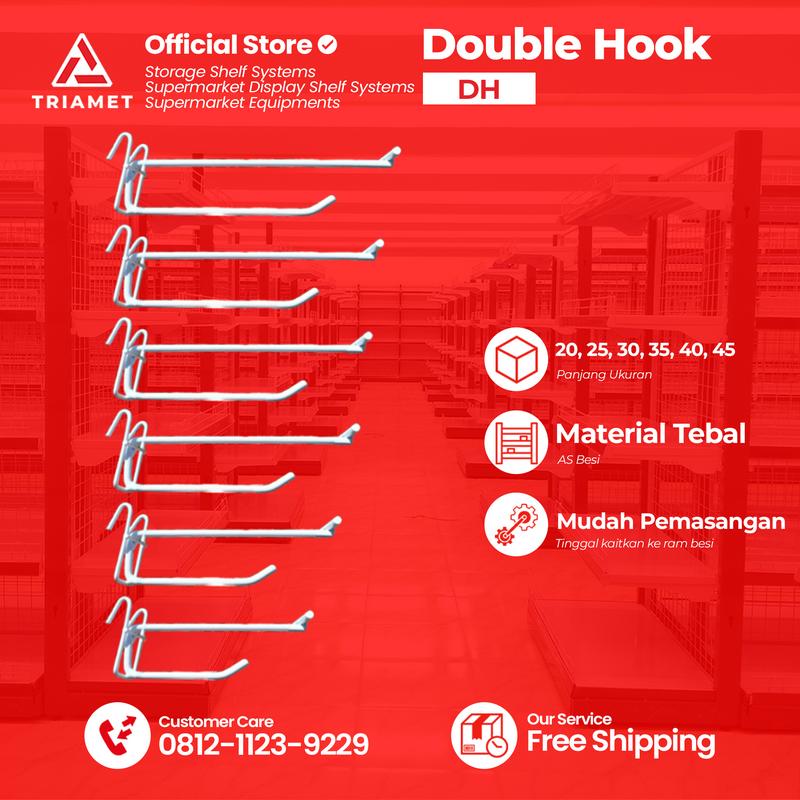 Cantolan Ram Besi - Hanger Ram - Ram Display Besi (Double Hook) - Shop ...