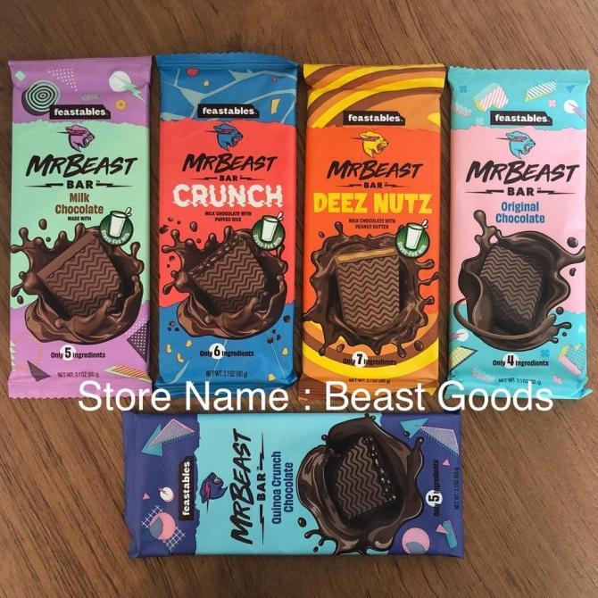 MrBeast Feastables Chocolate 60gr - Mr Beast Coklat 60 gram - Shop ...