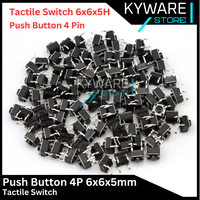 Jual Tactile Switch 4 Kaki Pin 6x6x5mm Tact Push Button Micro 6x6 ...