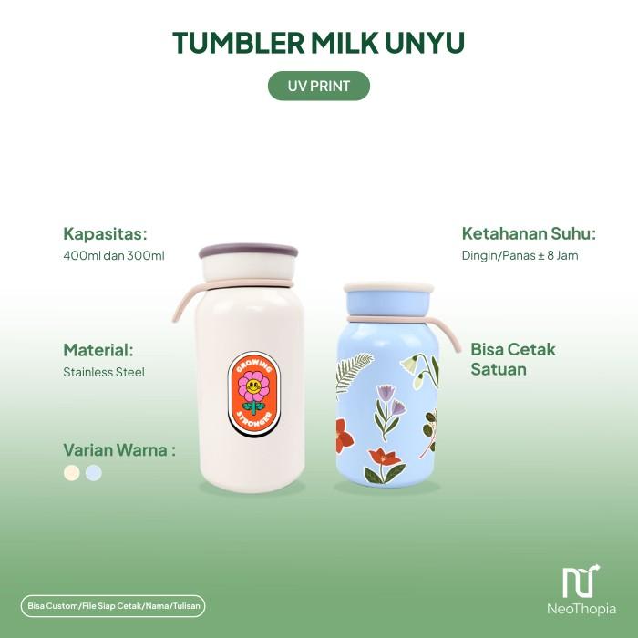 Jual Custom Tumbler Botol Minum Milk Unyu 400ml 300ml Cetak Fullprint ...