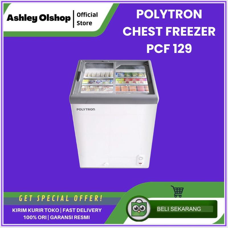 Chest Freezer Polytron PCF 129 Sliding Glass 100 Liter Freezer - Shop ...