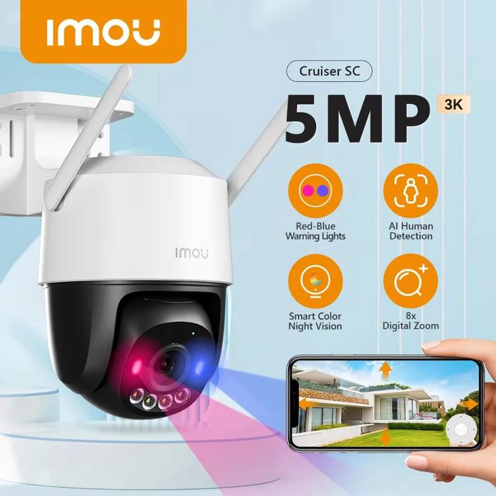 Promo IMOU Cruiser SC 5MP WiFi Camera Outdoor Security Camera Full ...