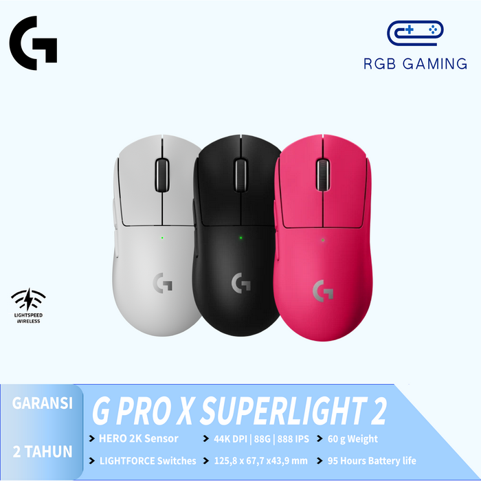 Jual Logitech G Pro X Superlight 2 | Superlight2 Gaming Mouse Wireless ...