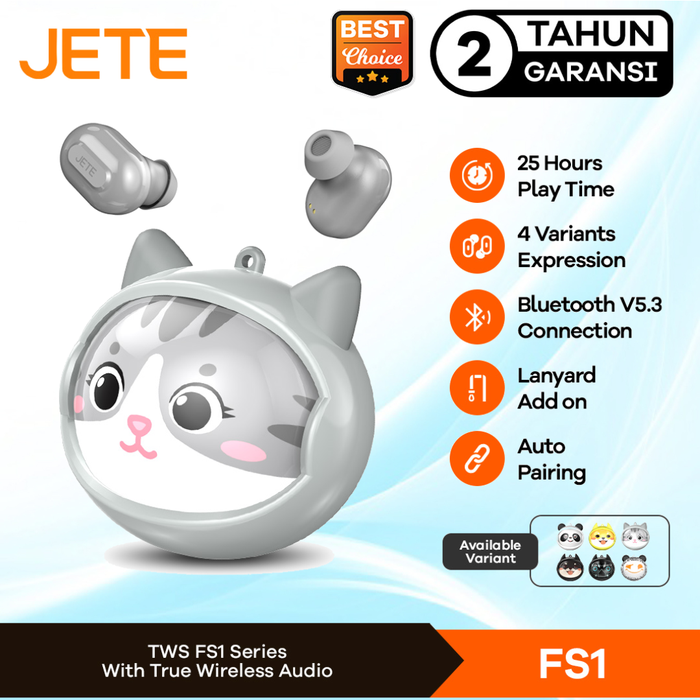 Jual TWS Earbuds Headset Bluetooth Karakter JETE FS1 - Garansi 2 Tahun ...